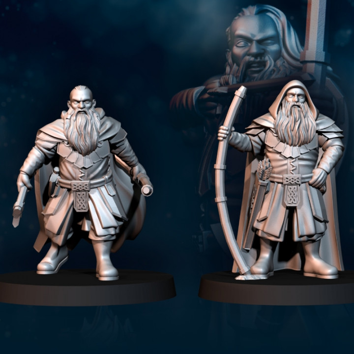 3D Printable 6x Kalak Dwarf Explorer | Kalak Dwarves | Davale Games | Fantasy by Davale Games