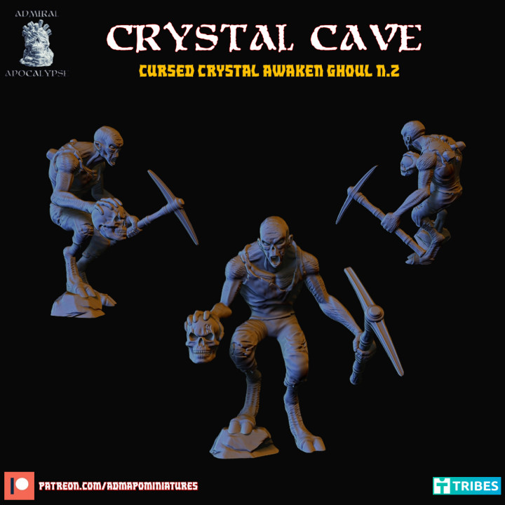 3D Printable Crystal Ghouls (Pre-supported) by Admiral Apocalypse