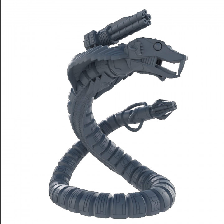 3D Printable Cyber Snakes/Worms Sci Fi Mech With Optional Weapons by ...