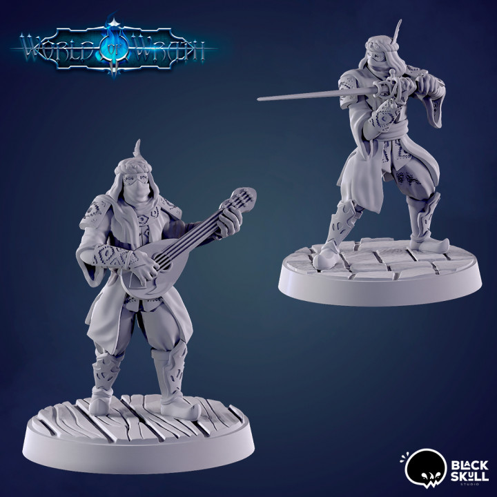 3D Printable Grigor (Human/Bard) by Black Skull Studio