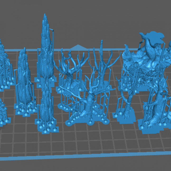 3D Printable Tree Set - Smale Scale Diorama by Oliver Spaeth