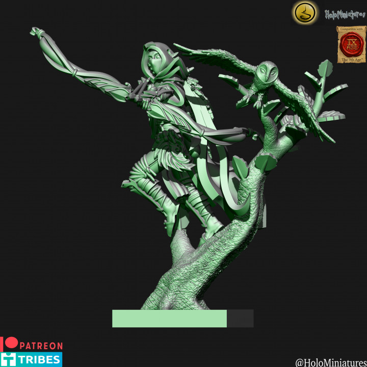 3D Printable Wood elf Pathfinder lord (elf) by HoloMiniatures