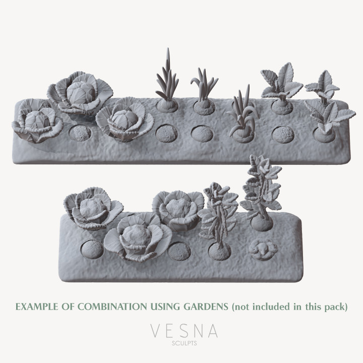 3D Printable VEGETABLES SET by VESNA SCULPTS