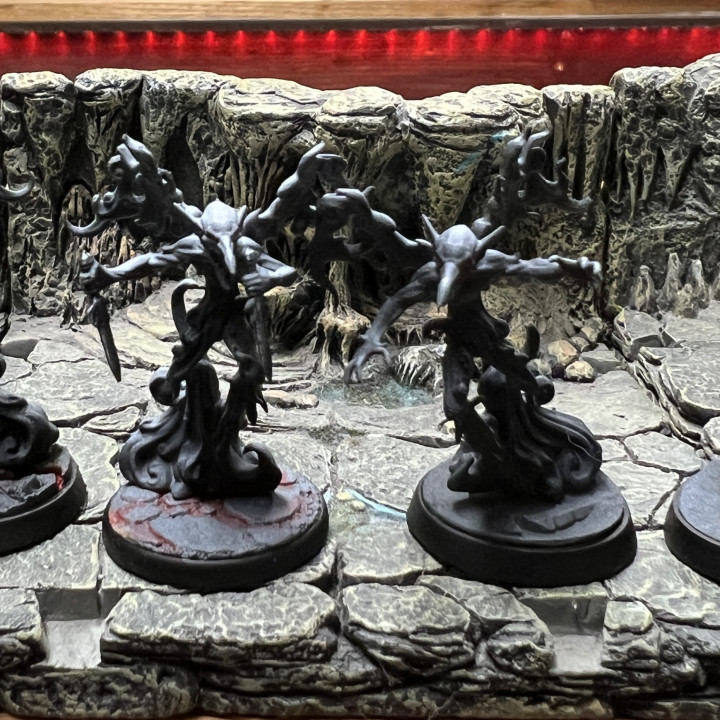 3D Print of Smoke Mephit Set / Evil Magician Imp / Winged Humanoid ...