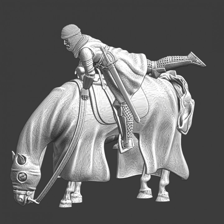 3D Printable Medieval Knight dismounted his horse by Northern Crusades ...