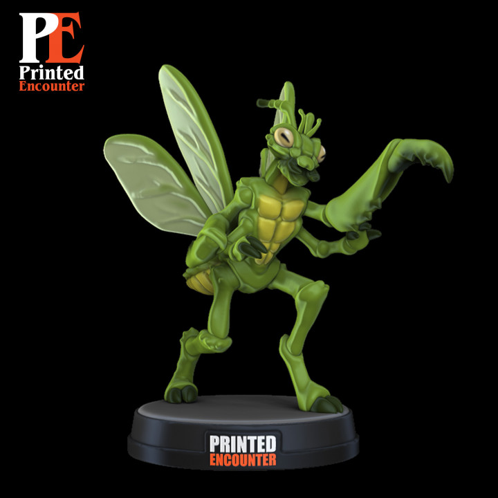 3D Printable Mantid Creature (sample) by Printed Encounter