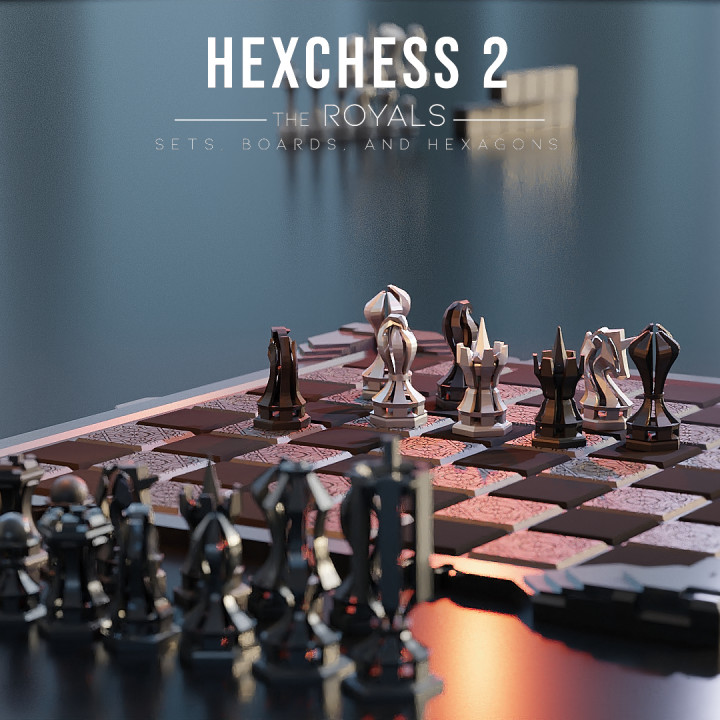 3D Printable Hexchess 2 - Aether Wind Chess Set by Dalla Croce Studios