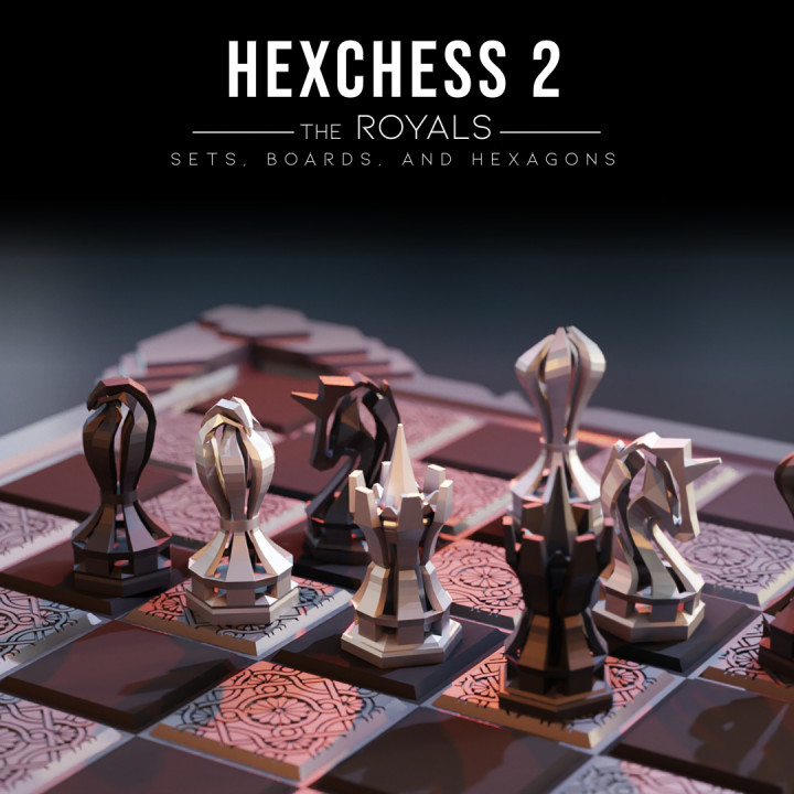 3D Printable Hexchess 2 - Aether Wind Chess Set by Dalla Croce Studios