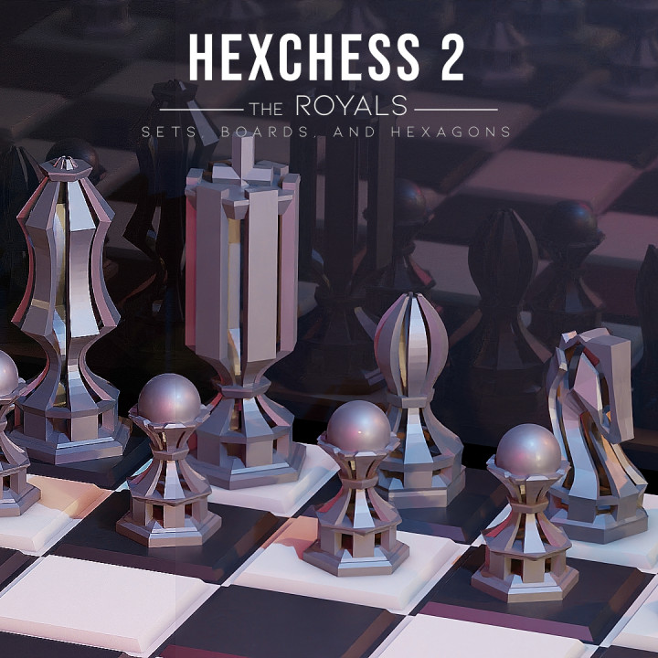 3D Printable Hexchess 2 - Aether Wind Chess Set by Dalla Croce Studios