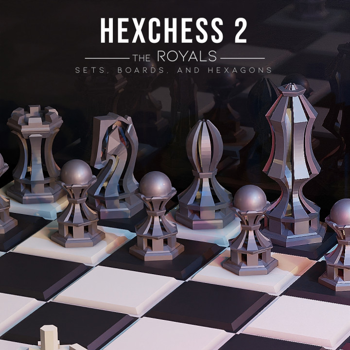 3D Printable Hexchess 2 - Aether Wind Chess Set by Dalla Croce Studios