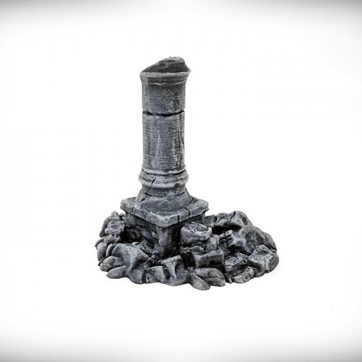 3D Printable Ruined Column Starter Bundle A - Ruined Columns - Ancient ...