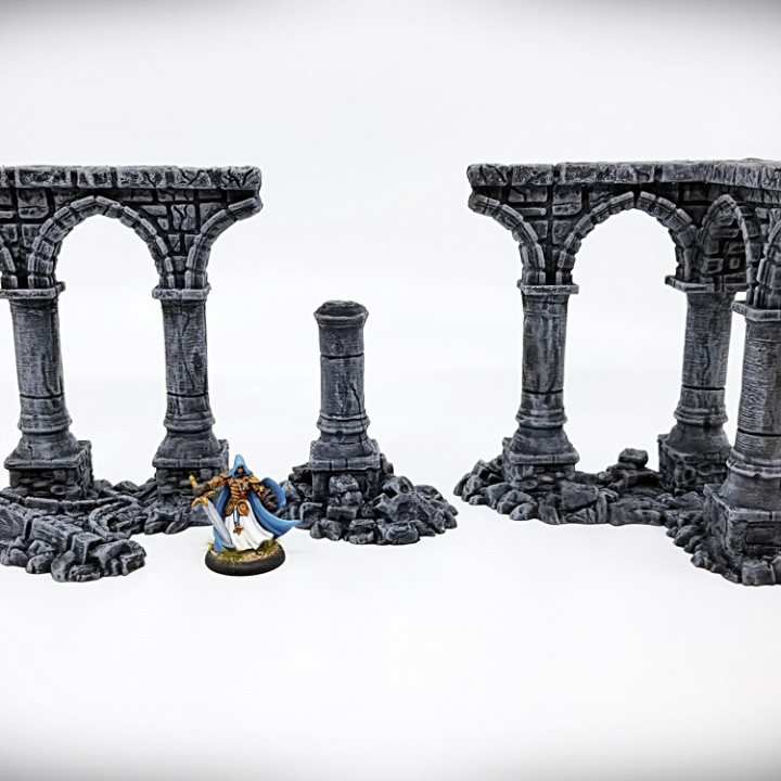 3D Printable Ruined Column Starter Bundle A - Ruined Columns - Ancient ...