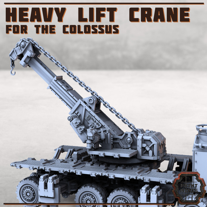 3D Printable Heavy Lift Crane w/ Base by Print Minis