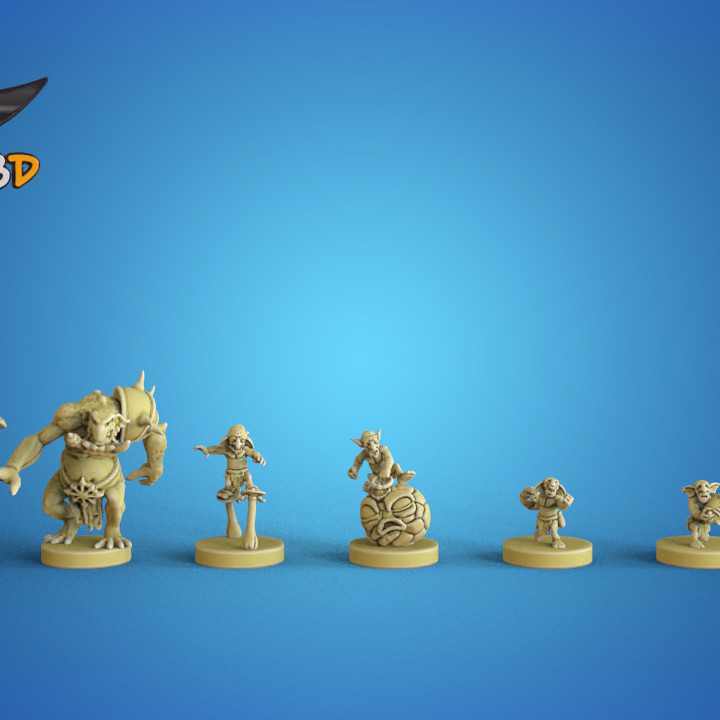 3D Printable Equipo Snotling 15mm pre-suppoted by Calaverd3D