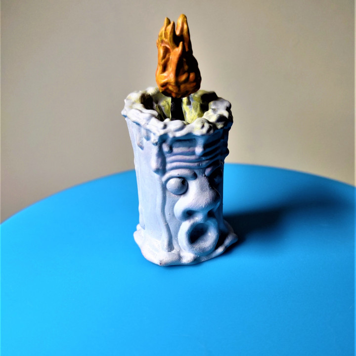 3D Printable Burning Candle by Eric Rubeck