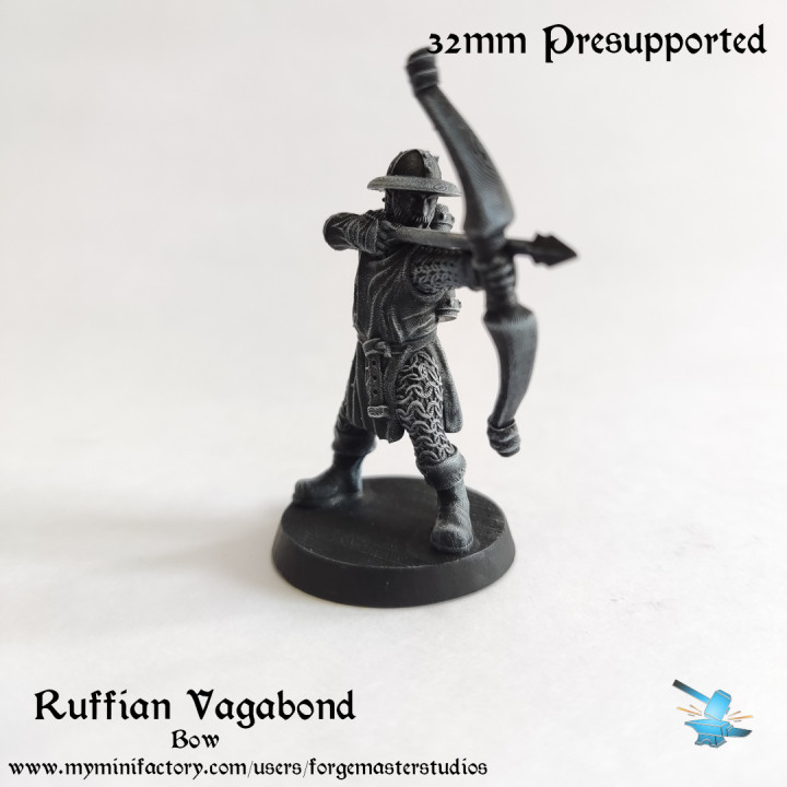 3D Printable Human Mercenary - Ruffian Vagrants Bow | Archer by ...