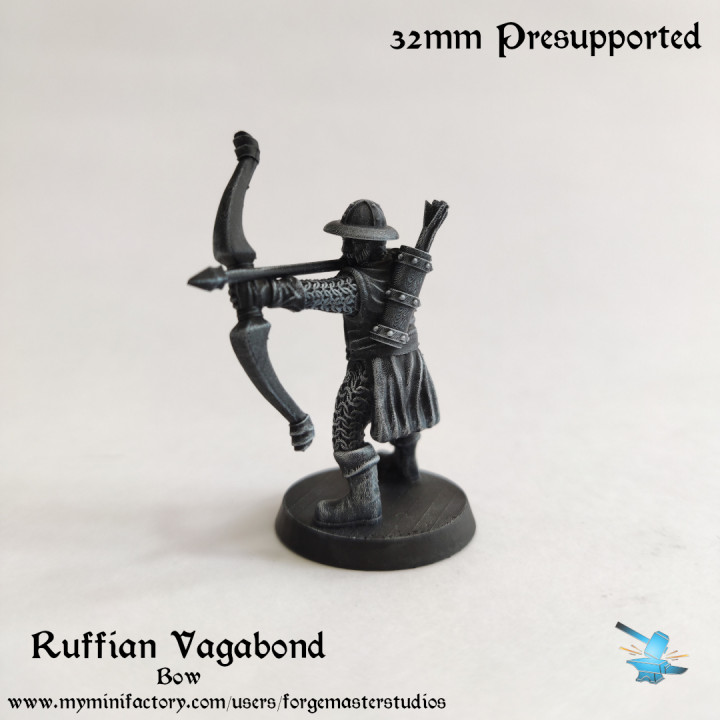 3D Printable Human Mercenary - Ruffian Vagrants Bow | Archer by ...