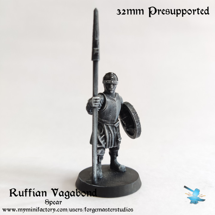 3D Printable Human Mercenary - Ruffian Vagrants Spear | Spearman by ...