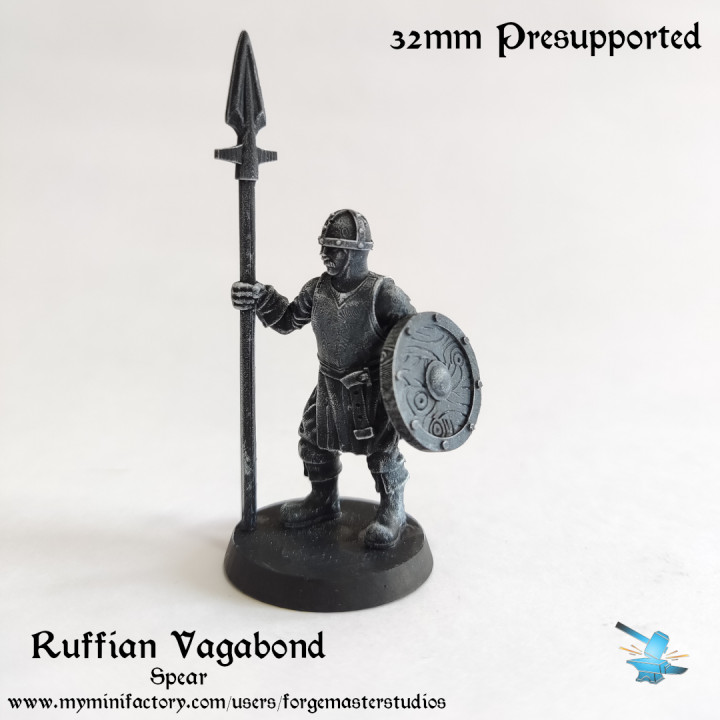 3D Printable Human Mercenary - Ruffian Vagrants Spear | Spearman by ...
