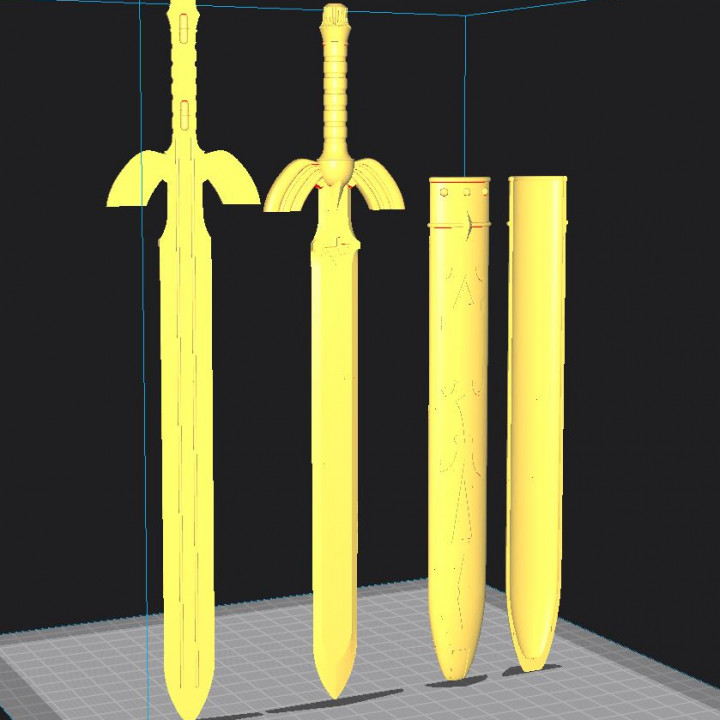 3D Printable Zelda Master Sword Sheath for infinity 3d printer by ...