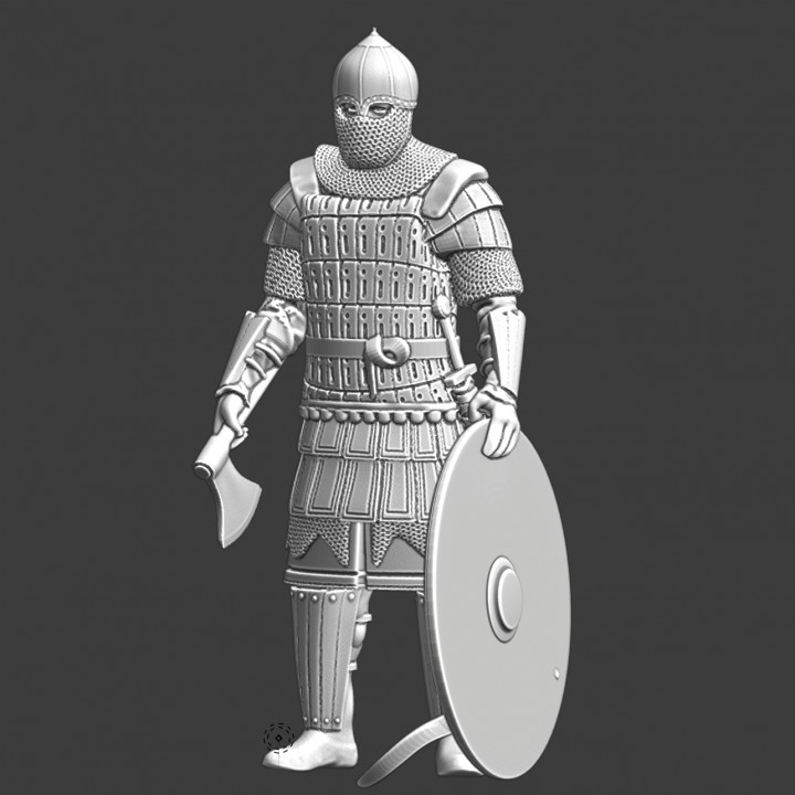 3D Printable Medieval Varangian Guard - Relaxed pose by Northern ...