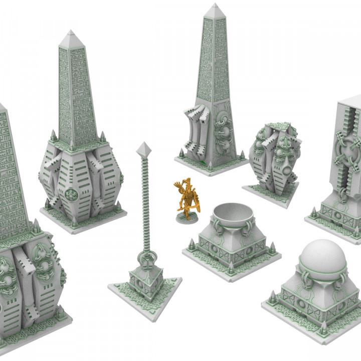 3D Printable x11 Cinan Haven Monumental structures by Tales of Damocles