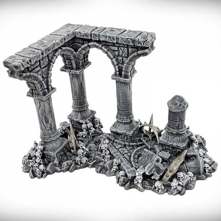 3D Printable Ruined Columns Grimdark - Quad Column- Ancient Ruins by ...