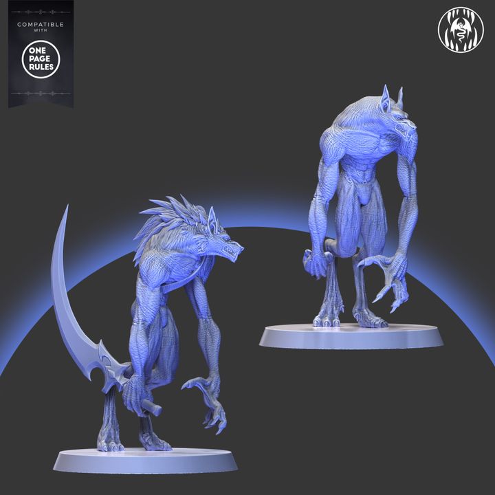 3D Printable Werewolf Assassin (2 miniatures) by Imp3dsion