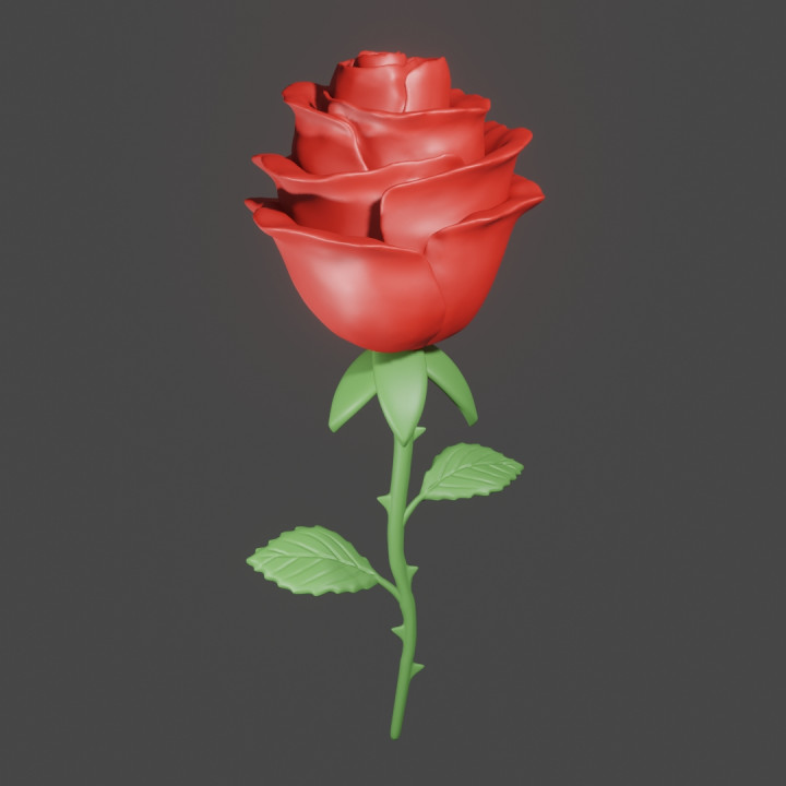 3D Printable Rose Flower for 3D Print by Tohar Sayuti