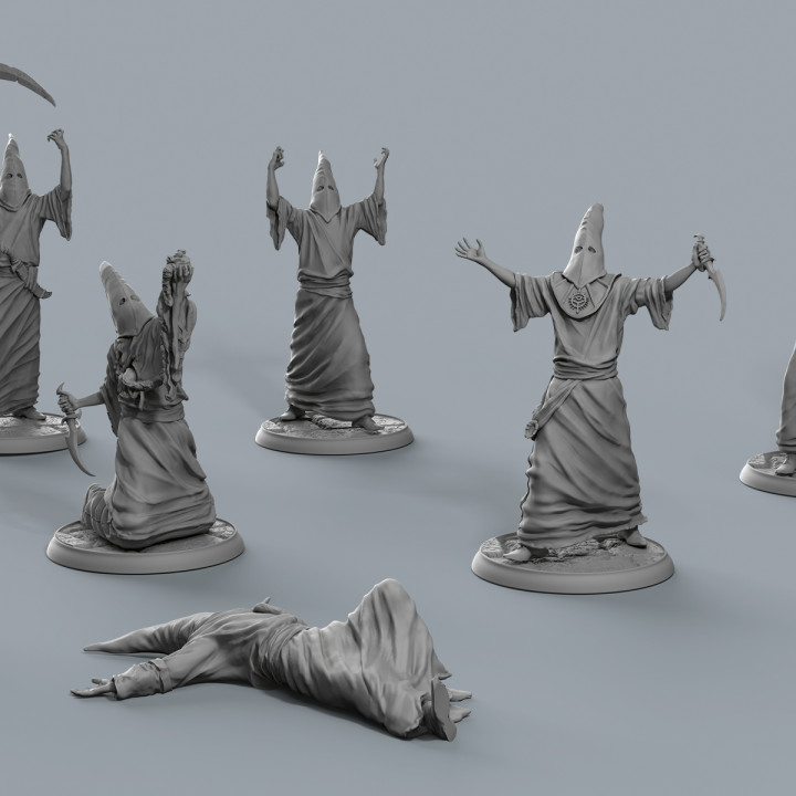 3D Printable CHARACTERS - NYARLATHOTEP CULT by Necropunks Miniatures