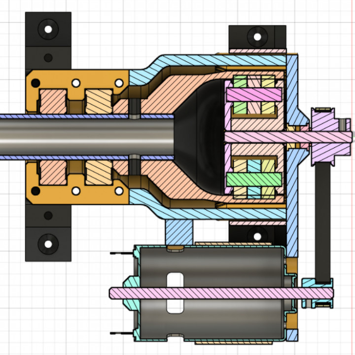 3D Printable 3D-Printable high torque strain wave gearbox - Harmonic drive by Brian Brocken