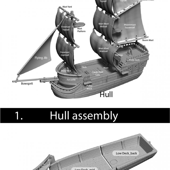 3D Printable Brig by Across the Realms