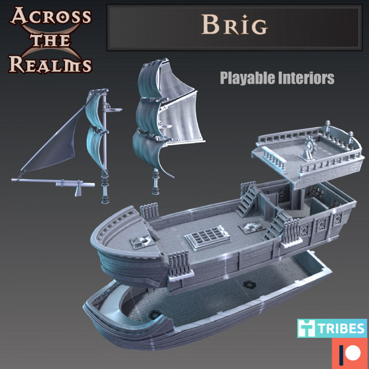 3D Printable Brig by Across the Realms