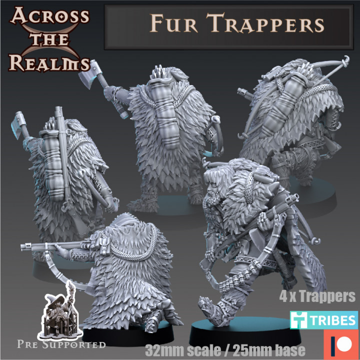 3D Printable Fur Trappers by Across the Realms