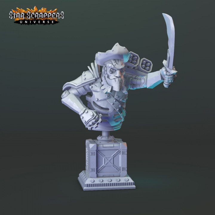 3D Printable Bust of Captain Iron Jack by Hexy Studio
