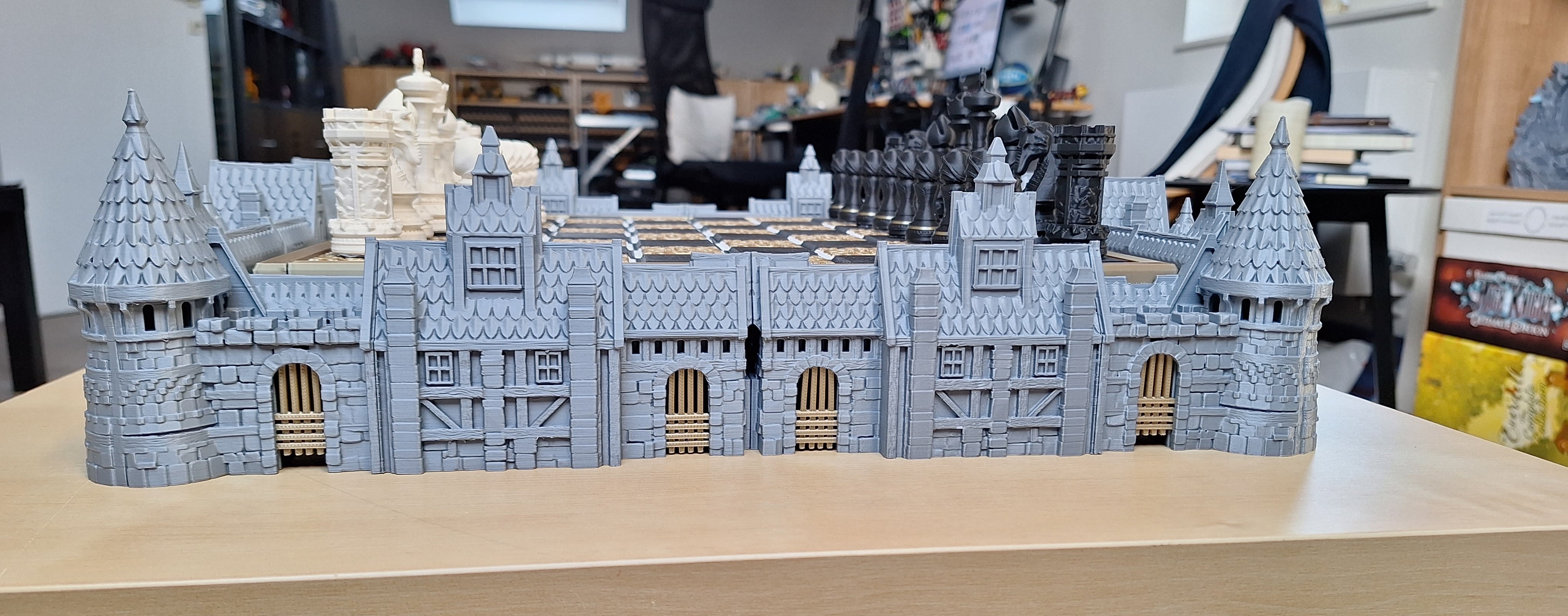 3D Printable Hexchess 2 - The Fortress Board Stand by Dalla Croce Studios