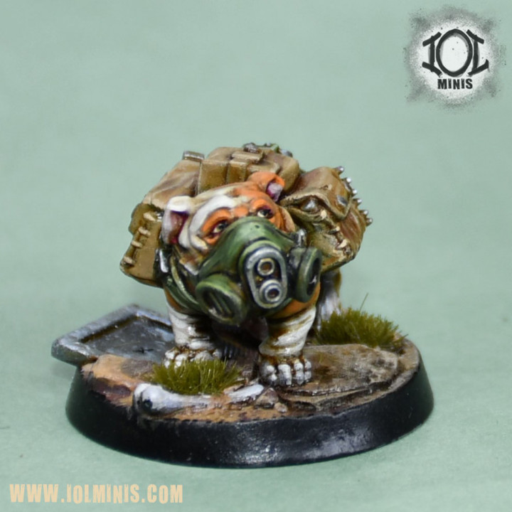 3D Printable Bogey the tactical Bulldog by Imitation of Life Miniatures