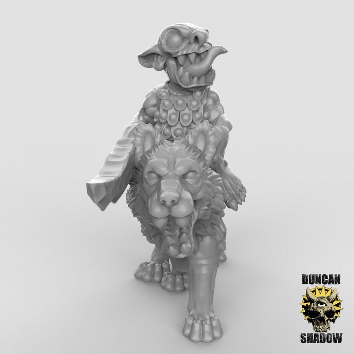 3D Printable Goblin Wolf Riders with Melee Weapons (pre supported) by ...