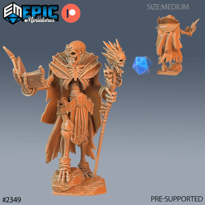 3D Printable Skeleton Orc Warlock Set / Undead General / Skeleton Army ...