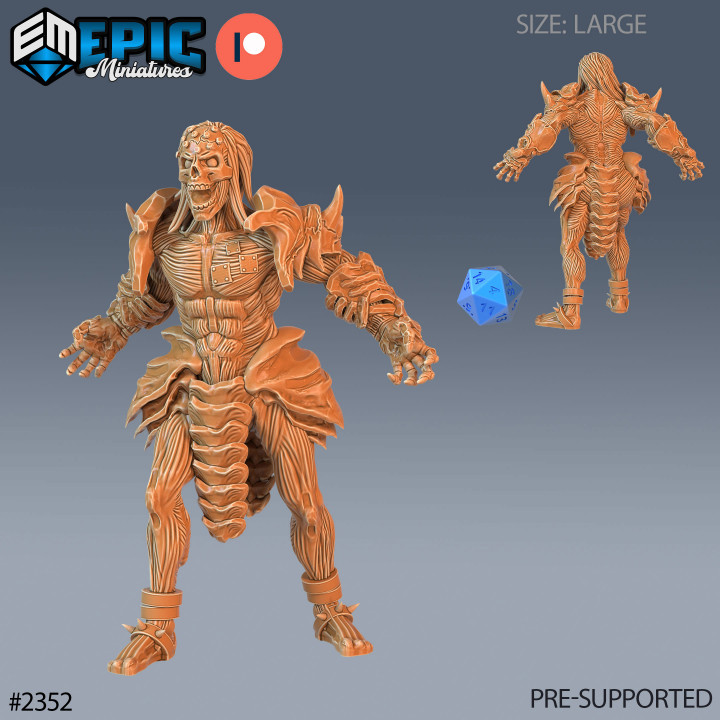 3D Printable Muscle Golem Set / Ancient Zombie Guard / Giant Undead ...