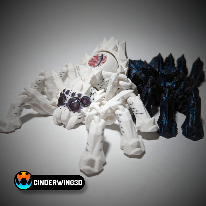 3D Printable Spinner SPYder (Articulated Fidget Spider) by Cinderwing3D