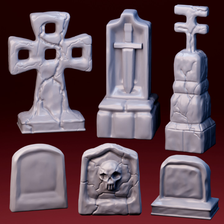 3D Printable Gravestones by Pudgle