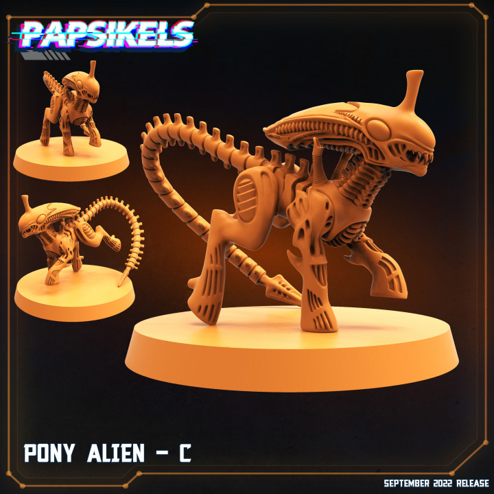3D Printable PONY ALIEN - C by PAPSIKELS MINIATURES
