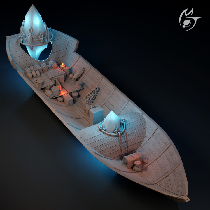 3D Printable Crystal Airship & Regular Ship - Modular OpenLOCK terrain ...
