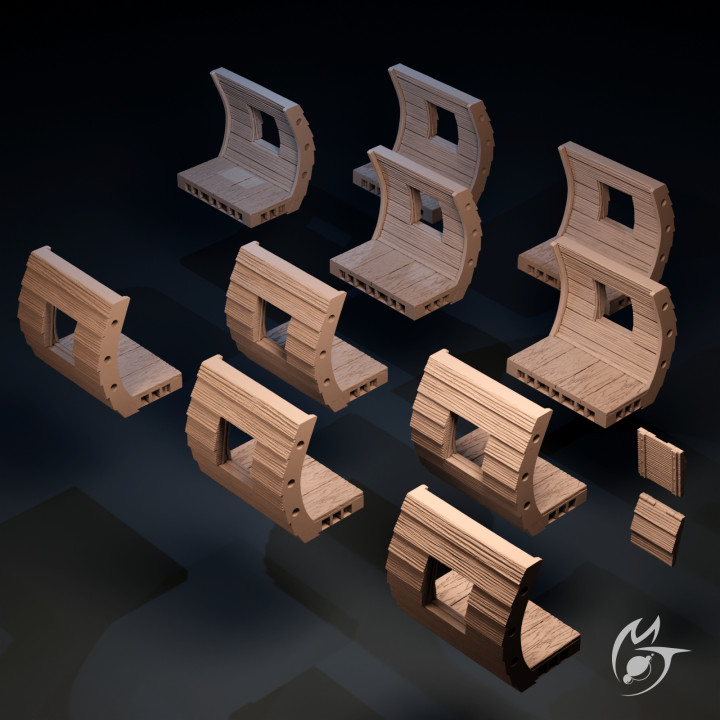 3D Printable Crystal Airship & Regular Ship - Modular OpenLOCK terrain ...