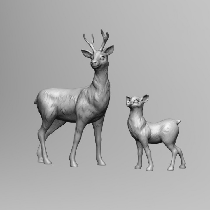 3D Printable Animal Set 8 - Forest 2 by Oliver Spaeth