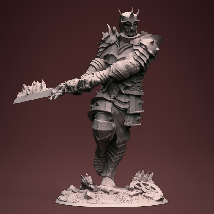 3D Printable Fire giant 3 poses by clynche art