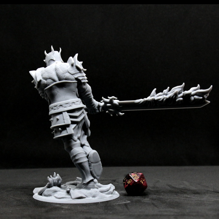 3D Printable Fire giant 3 poses by clynche art