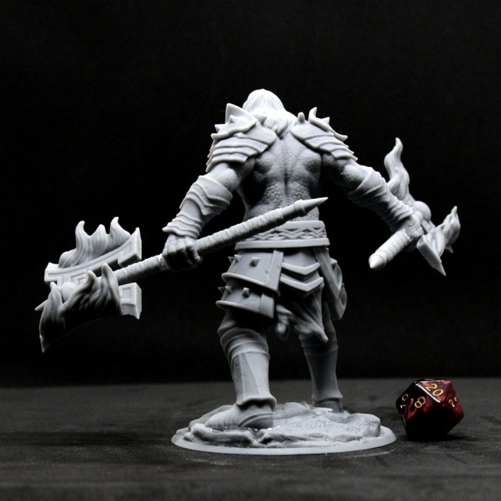 3D Printable Fire giant 3 poses by clynche art