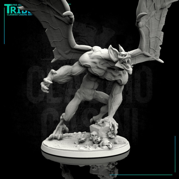 3D Printable (L 0009) Vampire monster half-bat (Large) by Claudio ...